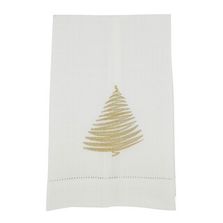 Holiday Delight Embroidered Christmas Tree Guest Towel (Set of 4) - Bed ...