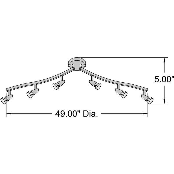 Mirage 6-light Steel LED Spotlight Semi-flush Mount - Bed Bath & Beyond ...