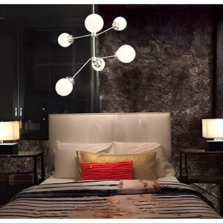 6 - Light Adjustable Sputnik Glass Sphere Chandelier - Bed Bath ...