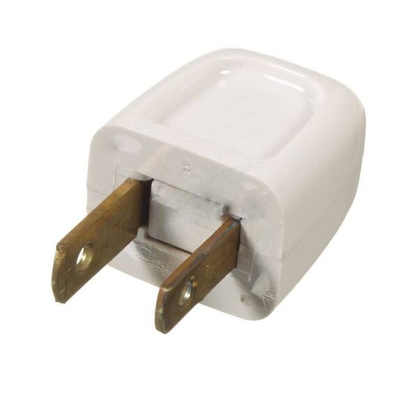 10 AMP Unique White 2 Wire Plug Plastic American Imaginations - Bed ...