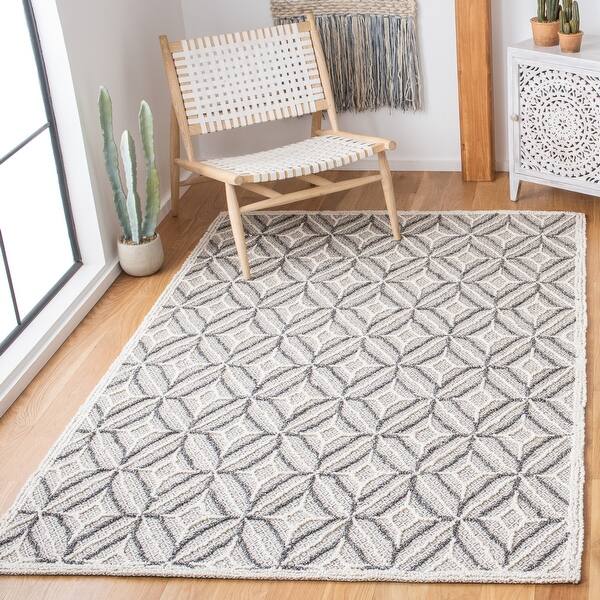 SAFAVIEH Handmade Trace Modern & Contemporary Geometric Wool Rug - On ...