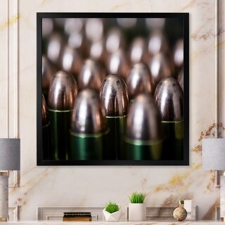 Designart "Army War Bullets" Americana Framed artwork - Bed Bath ...