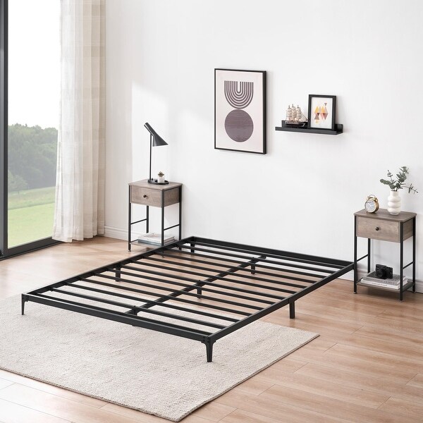 Steel slat bed frame store
