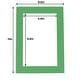 8.5x11 Mat for 5x7 Photo - Bright Green Matboard for Frames Measuring 8 ...