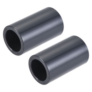 2pcs UPVC Straight Pipe Fitting Coupling Joint Connector, Black - Bed ...