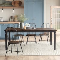 Finch Grant Dining Table, Modern Farmhouse Wood Trestle Base, 67" Long ...
