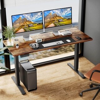 Brown Electric Computer Desk Smart Lift Desk Writing Desks - Bed Bath ...
