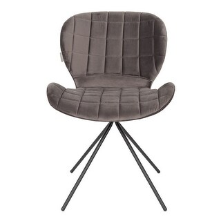 Zuiver OMG Gray Velvet Dining Chairs (2) - Bed Bath & Beyond - 34536360