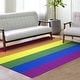 Pride Rainbow Colorful Flag LGBTQ Non-Slip Indoor Outdoor Area Rug ...