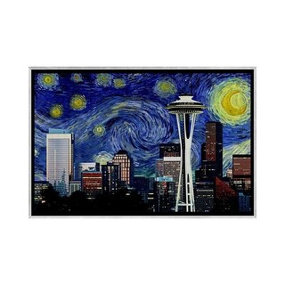 iCanvas "Seattle, Washington Starry Night Skyline" by 5by5collective ...
