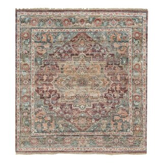 Shahbanu Rugs Tuscan Red, Hand Knotted Wool, Heriz Revival, Thick and ...