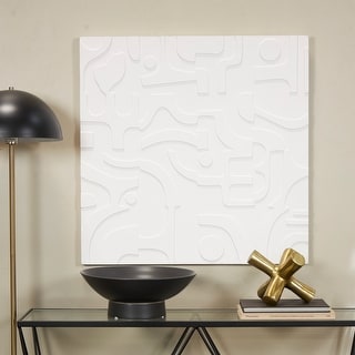 CosmoLiving by Cosmopolitan White Wooden Handmade Intricately Carved ...