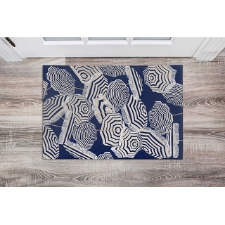 BEACH UMBRELLA NAVY Doormat By Kavka Designs - Bed Bath & Beyond - 39852443