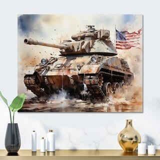 Designart "Military Tank I" Army Large Metal Prints - Bed Bath & Beyond ...