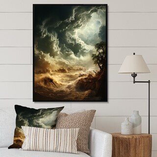 Designart "Storm Mystical Cyclone II" Storms Framed Canvas Art Print ...