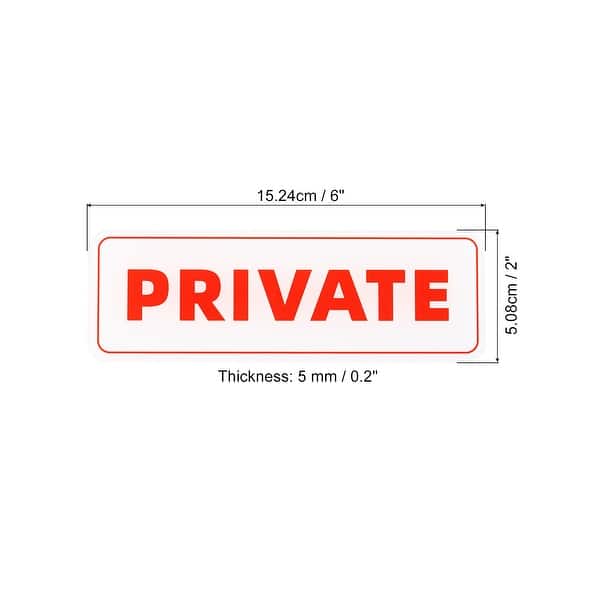 Private Signs, Acrylic Self Adhesive Doors Stickers Wall Mounting Signs ...