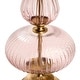 Lila River of Goods Pink/Gold Metal and Glass Drum Shade 31.5-Inch ...