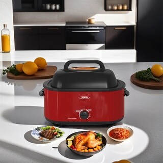 Stainless Steel Electric Chicken Roaster with Visible Lid - N/A - Bed ...