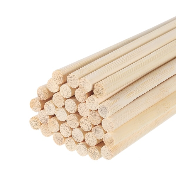 Wooden Dowel Rods,50cm/20" Round Dowel Rod,8mm/0.31" Stick,60 Pack ...