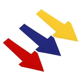 24Pcs 12" x 6" Arrow Sticker, PVC Self Adhesive Arrow Sign, 3 Color ...
