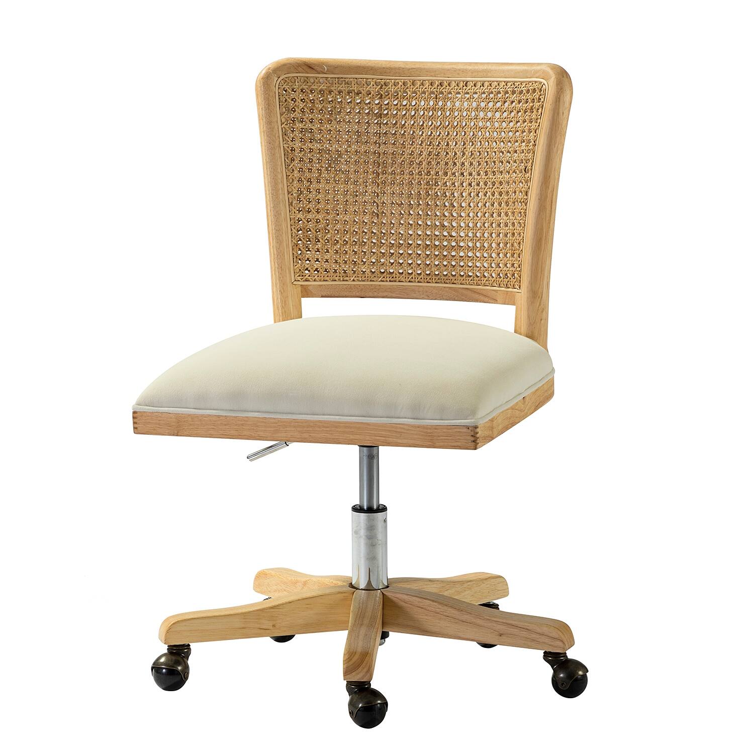 Calcutta Modern Rattan Back Task Chair with Solid Wood Legs by HULALA ...