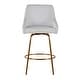 26" Fixed-Height Counter Stool with Swivel in Faux Leather - Bed Bath ...