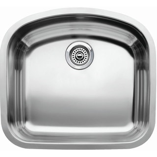 Blanco 440249 Wave Single Basin Undermount Stainless Steel Kitchen Sink ...