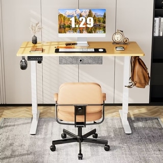Electric Standing Desk w/ Drawer Adjustable Desk,Ergonomic Rising Desk ...