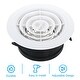 5" Round Air Vent Adjustable Grill Soffit Vent with Screen Rotate Type ...