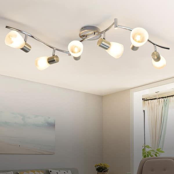 6-Light Flexible LED Ceiling Light Track Spotlight - Bed Bath & Beyond ...