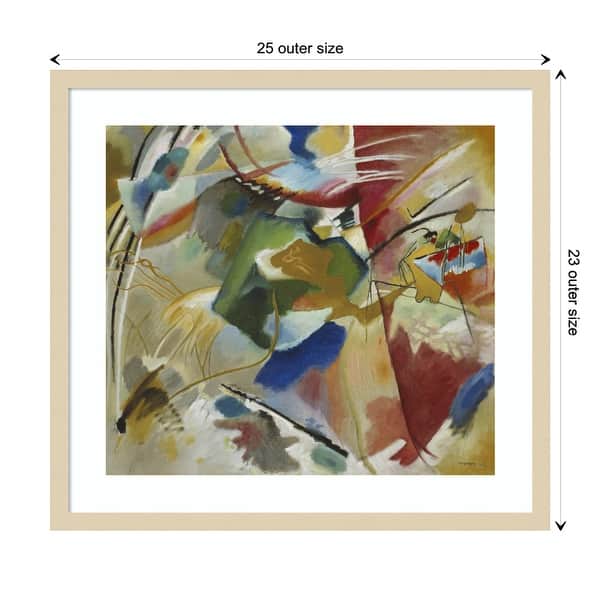 Painting with Green Center by Wassily Kandinsky Wood Framed Wall Art ...