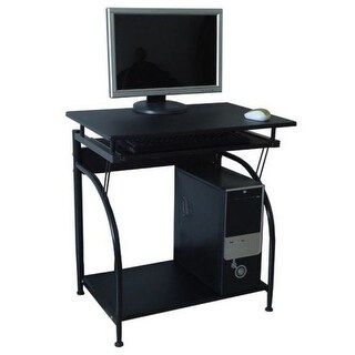 Computer Desk with Pullout Keyboard Tray and Bottom Shelf - Bed Bath ...
