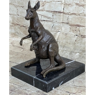 Hot Cast Bronze Kangaroo Australian Wildlife Sculpture Statue Figure On ...