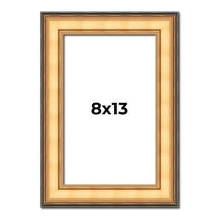 8x13 Frame Gold Plein Aire Solid Wood Picture Frame Width 2 Inches ...