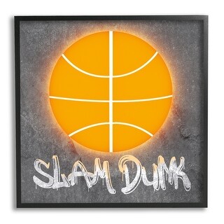 Stupell Slam Dunk Urban Sports Framed Giclee Art Design by CAD Designs ...