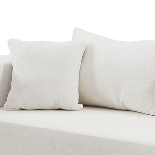 Luxury Modular Sofa Combo, Faux Lamb Wool Upholstery, L-Shaped Couch ...