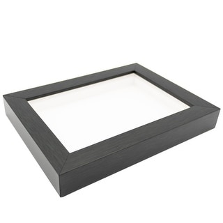5x7 Shadowbox Wood Frames - Charcoal Gray DEEP Shadow Box with a ...