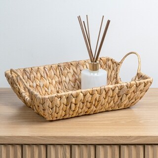 happimess Rectangular Decorative Basket Trays, Handles (Set 3) - Bed ...