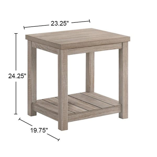 3 Piece Wood Table Set in Greige Finish - Bed Bath & Beyond - 36192787