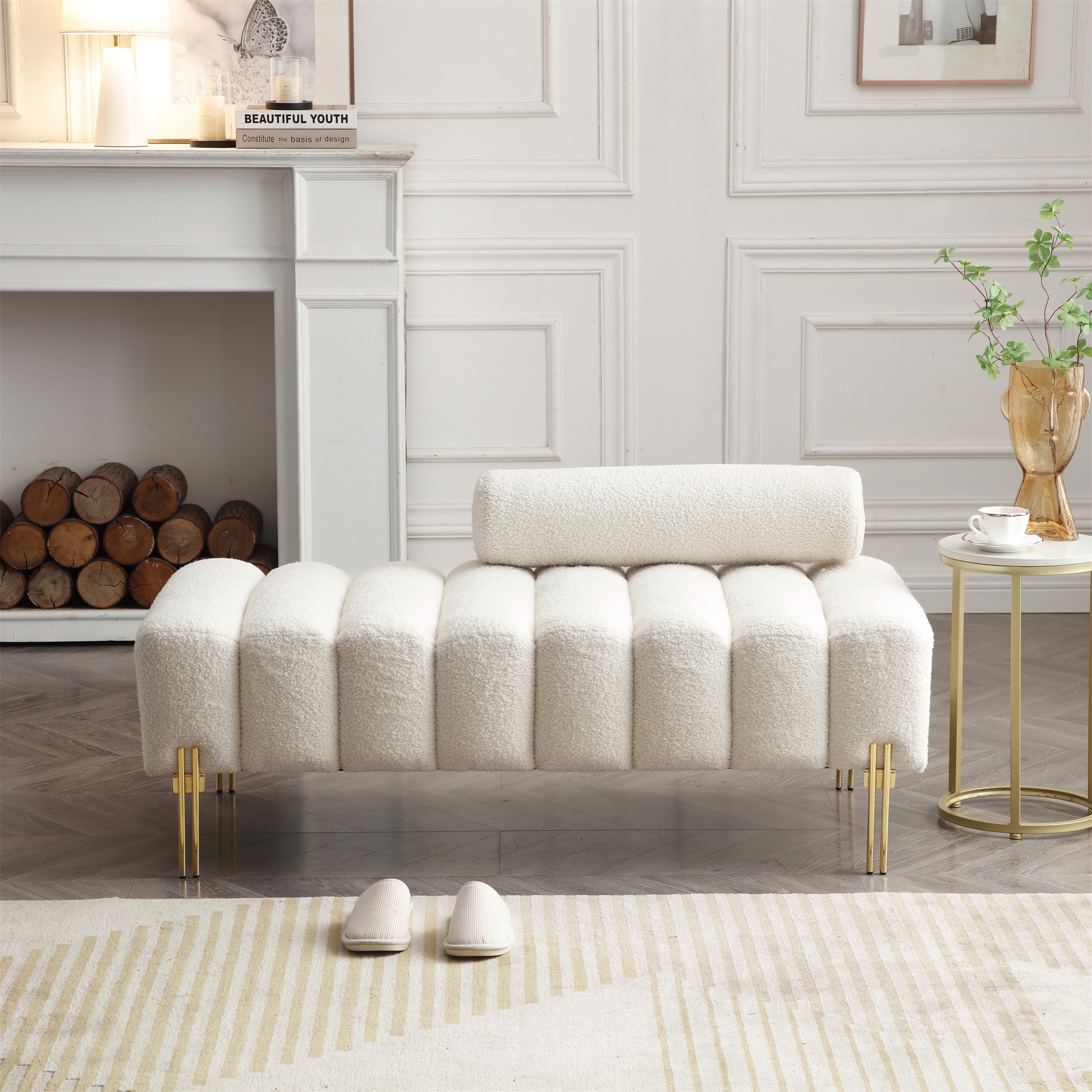 Modern Velvet Upholstered Loveseat Sofa Accent Bedside Entryway Bench Small Sofa 2 Seater Couch Settee Bed Bath Beyond 38139422