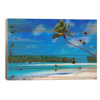 The Island Print On Wood by Unknown Artist - Multi-Color - Bed Bath ...