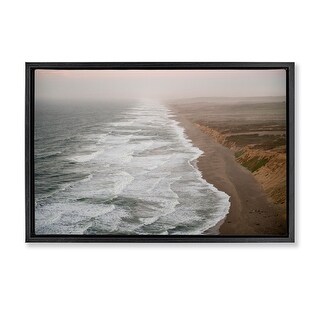 Stupell Point Reyes Receding Shoreline Framed Floater Canvas Wall Art ...
