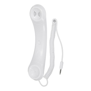 3.5mm Retro Telephone Handset Cell Phone Telephone Receiver White - Bed ...