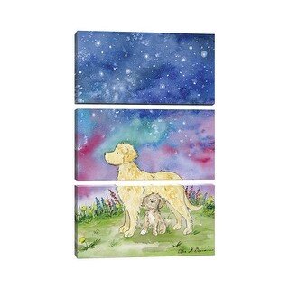 iCanvas "Golden Doodles And The Starry Skies" by Jasper And Ruby 3 ...