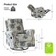 Roderich Farmhouse Floral Print Swivel Rocker Recliner with Rolled Arms ...