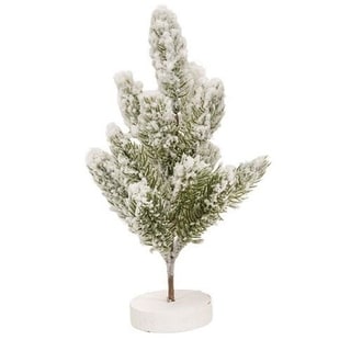 Snowy Spruce Mini Tree on Base 10" - 10"H - Bed Bath & Beyond - 34615773
