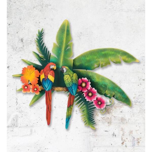 Tropical Parrots Wall Decor - Bed Bath & Beyond - 33127233