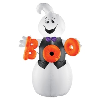 4-Ft Friendly Boo Ghost Inflatable Lawn Ornament - 10.250 x 8.350 x 4. ...