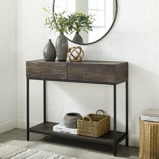 2 Drawer Console Table in Brown Ash - 54 x 84 - Bed Bath & Beyond ...