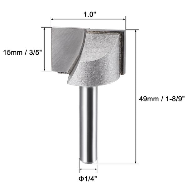 Bottom Cleaning Router Bits Carbide Tip Uncoated Cutter Tool - Silver ...